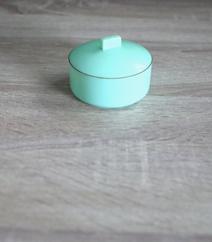 Vintage Schwartz Brothers Celluloid Powder Vanity Box Teal Green Mint ...