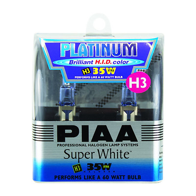 PIAA 35W = 60W Super White Xtra Technology H3 Halogen Light Bulbs for ...