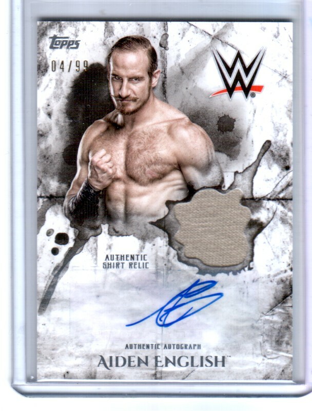 WWE Aiden English 2018 Topps Undisputed Autograph Relic Card SN 4 of 99 ...