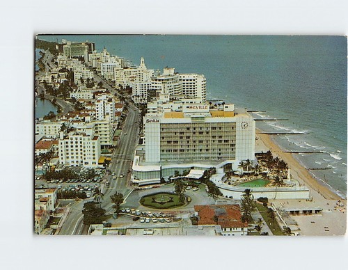 Postcard Ocean Front Hotel Row Miami Beach Florida USA North America | eBay