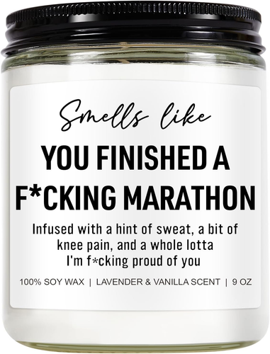 Funny Scented Candle, Gifts for Runners Men, Women, Christmas, Cross ...