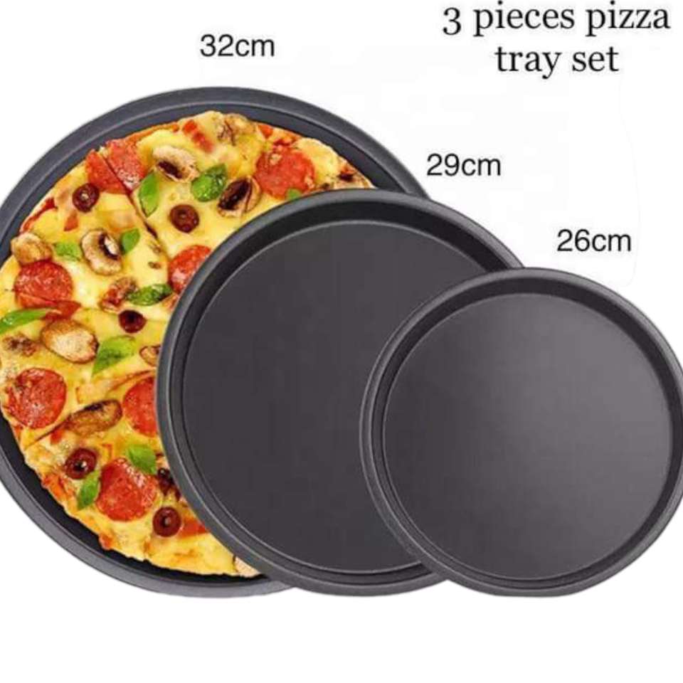 Non Stick Round Baking Pastry Pizza Pan Tray Mold Kitchen Oven 10/11/12 ...