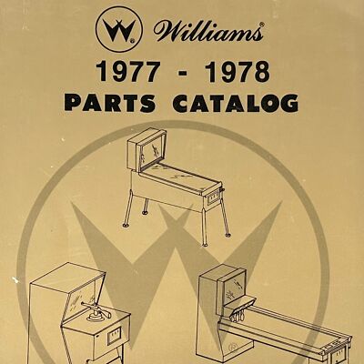 1977-1978 Williams Parts Catalog Pinball Arcade Shuffle Manual ORIGINAL ...