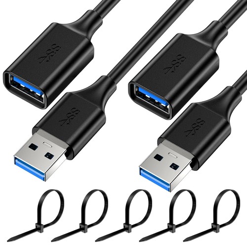 USB Extender Cord (1,2,3 Pack) - USB 3.0 Extension Cable - USB A Male ...