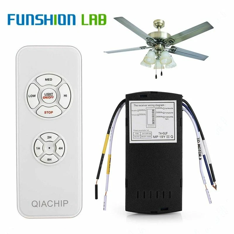 How To Wire A Ceiling Fan With Light Kit And Remote Control | Shelly ...