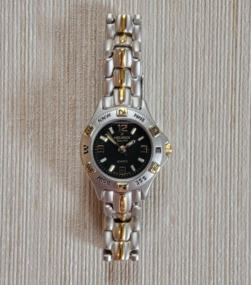Vintage Helbros Since 1913 Quartz Compass Bezel Sports Wristwatch 2035 ...