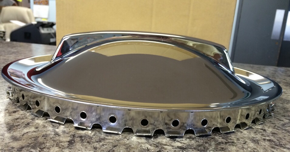 14" HOLLYWOOD FLIPPER MOON 1-Bar Custom Hot Rod Chrome Hubcaps ...