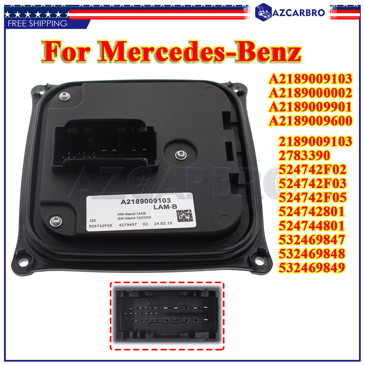 For Mercedes Benz B C CLS GLK Class LED DRL Headlight Control Unit ...