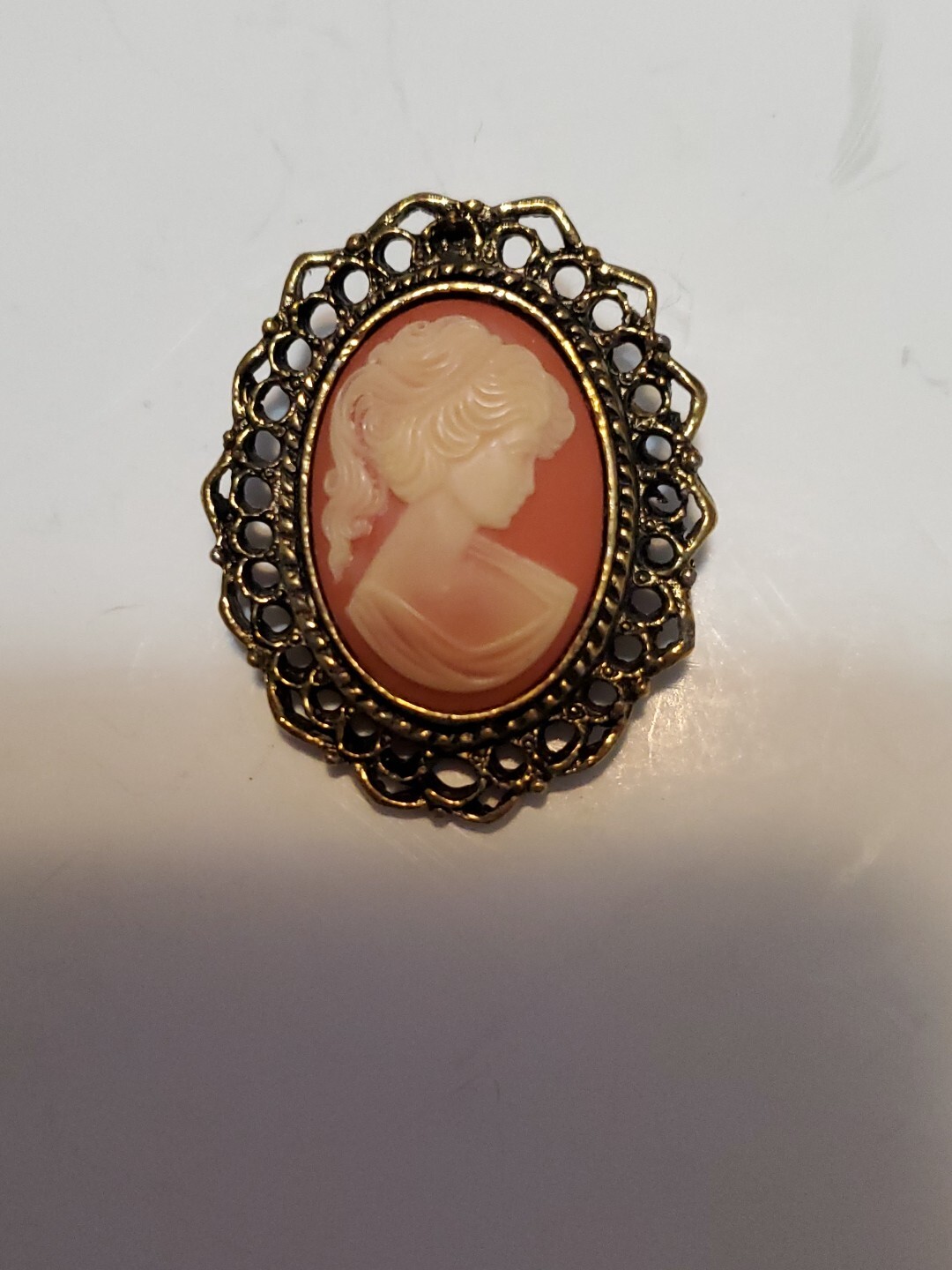 Peri Cameo Brooch Pendant Goldtone | eBay
