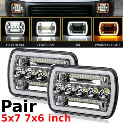 Headlight Bulbs For Toyota Tacoma PAIR 5X7& 7X6 LED Headlight Hi/Lo ...