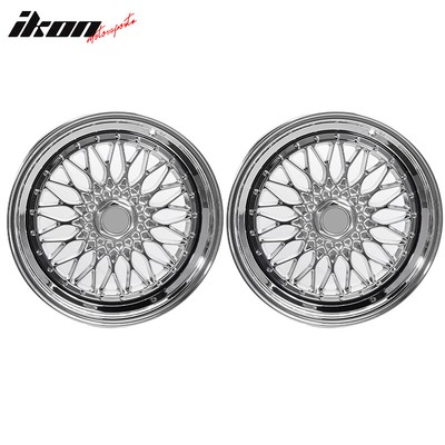 (2) 19X9.5 +40 5X114.3 / 5X120 Step Lip Deep Dish Mesh Wheels Rims ...