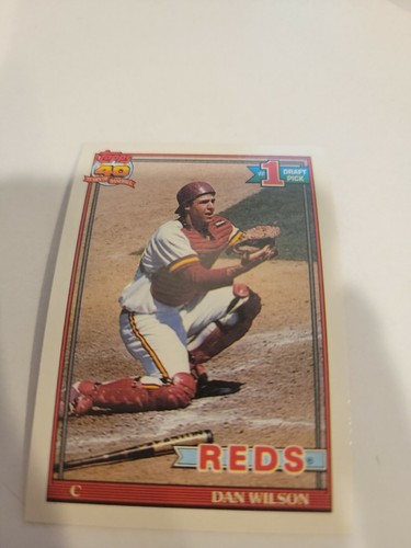 1991 Topps 40 Year Baseball Dan Wilson Rookie Card #767 MLB Cincinnati ...