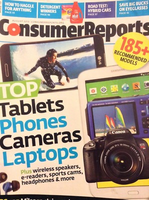 Consumer Reports Magazine Top Tablets & Phones August 2013 032818nonrh ...