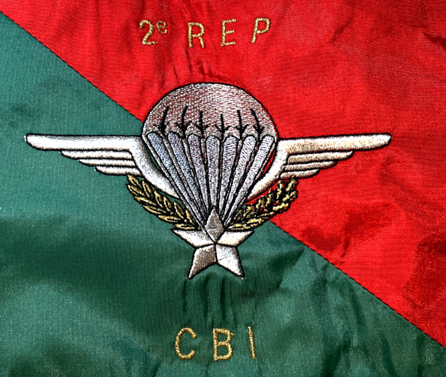 French Foreign Legion 2nd Foreign Parachute Regiment CBI Unit Flag ...