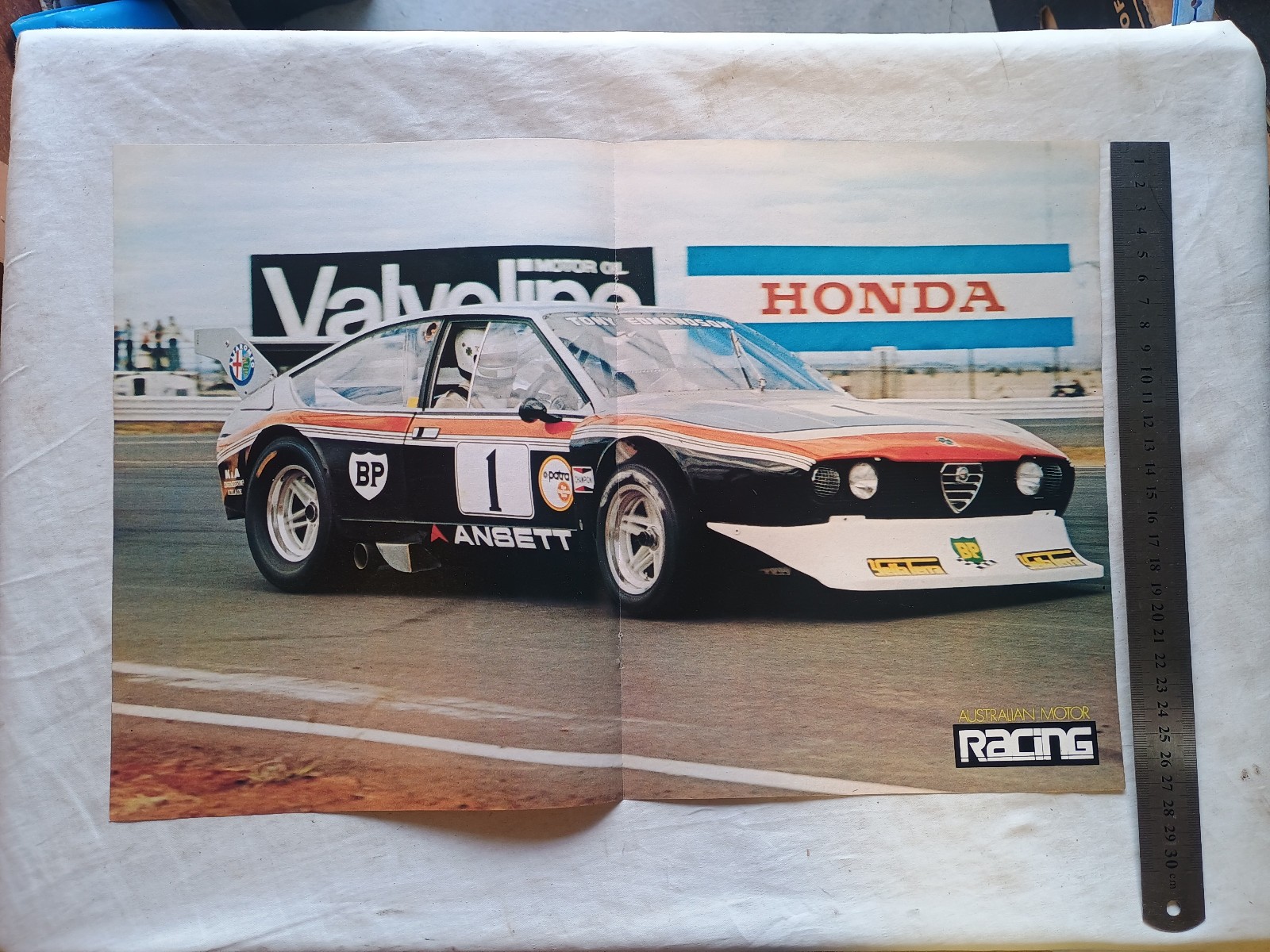 Tony Edmondson Alfa Romeo Alfetta Sports Race Car Poster Removed From a ...