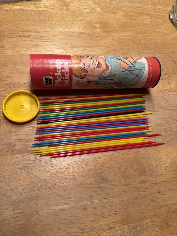 Vintage 1975 Whitman Plastic Pickup Sticks/Original Container/Complete ...