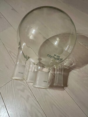 Chemglass four Necks Glass Round Bottom Flask 5L 5000 ml 4-neck boiling ...