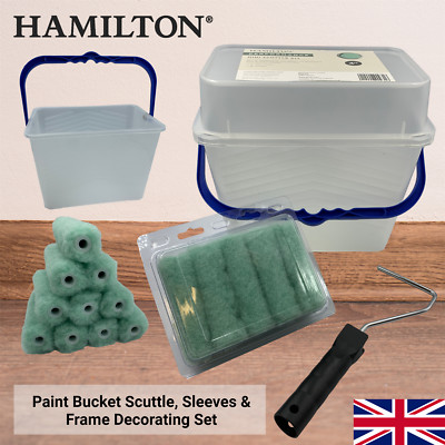 Hamilton Paint Scuttle Bucket Lid Handle 4" Roller Sleeves Frame ...