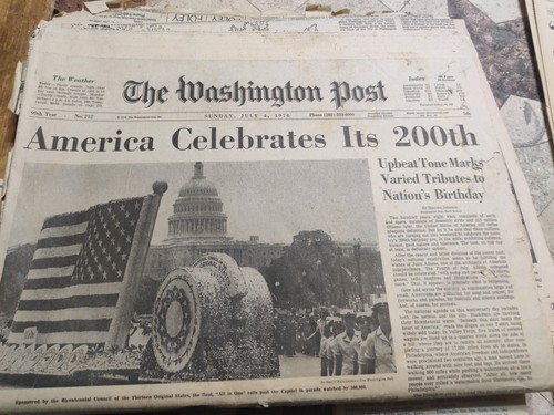 Vintage The Washington Post July 4, 1976 200th Independence Day Paper W ...