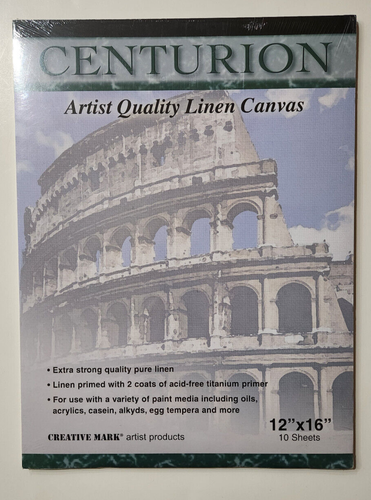 Centurion Artist Quality Primed Linen Canvas Media Variety 10 Sheet 12 x16 Pad | eBay