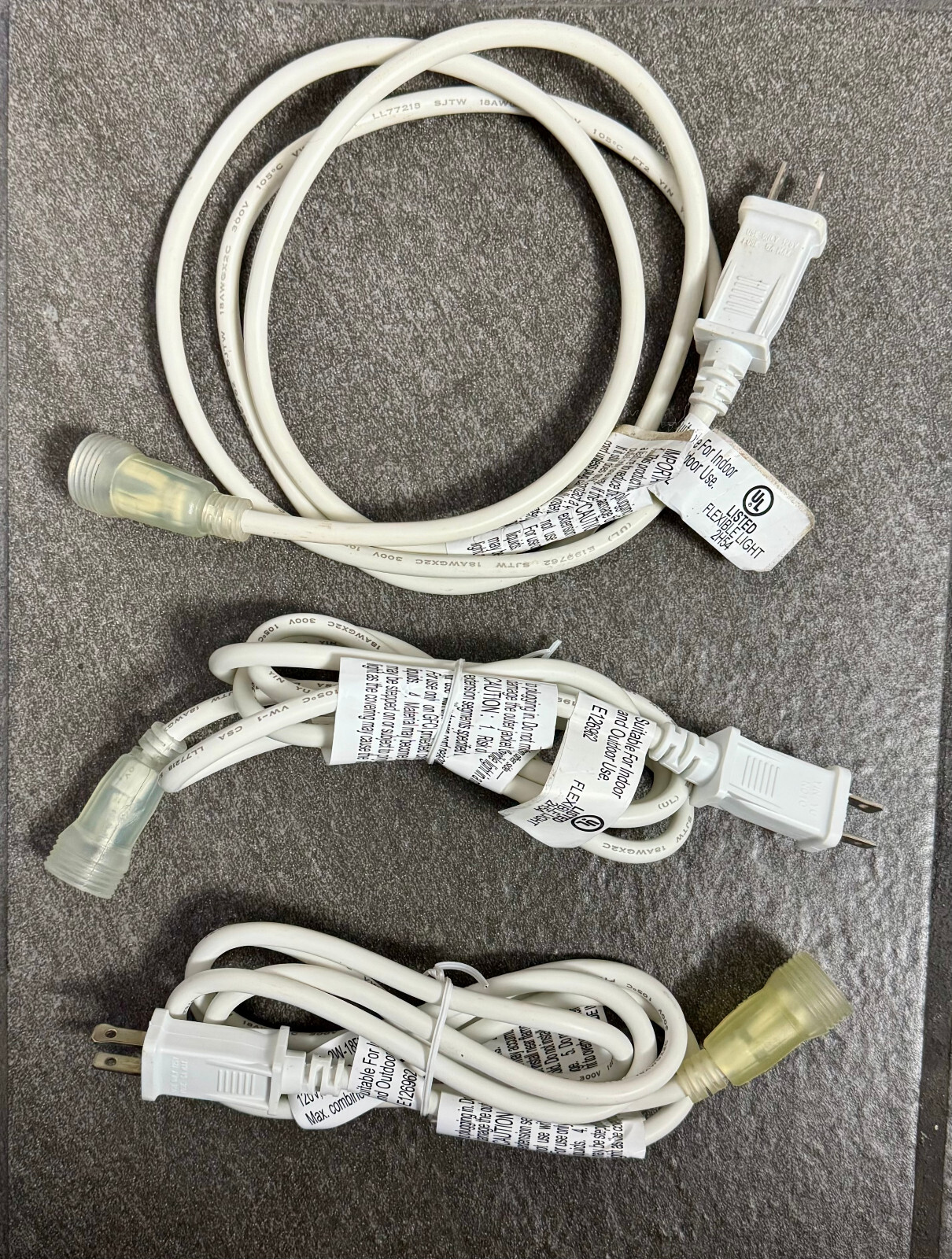 5' Rope Light Connector for 1/2" 2 Wire Rope Lights Pkg of 3 Power ...