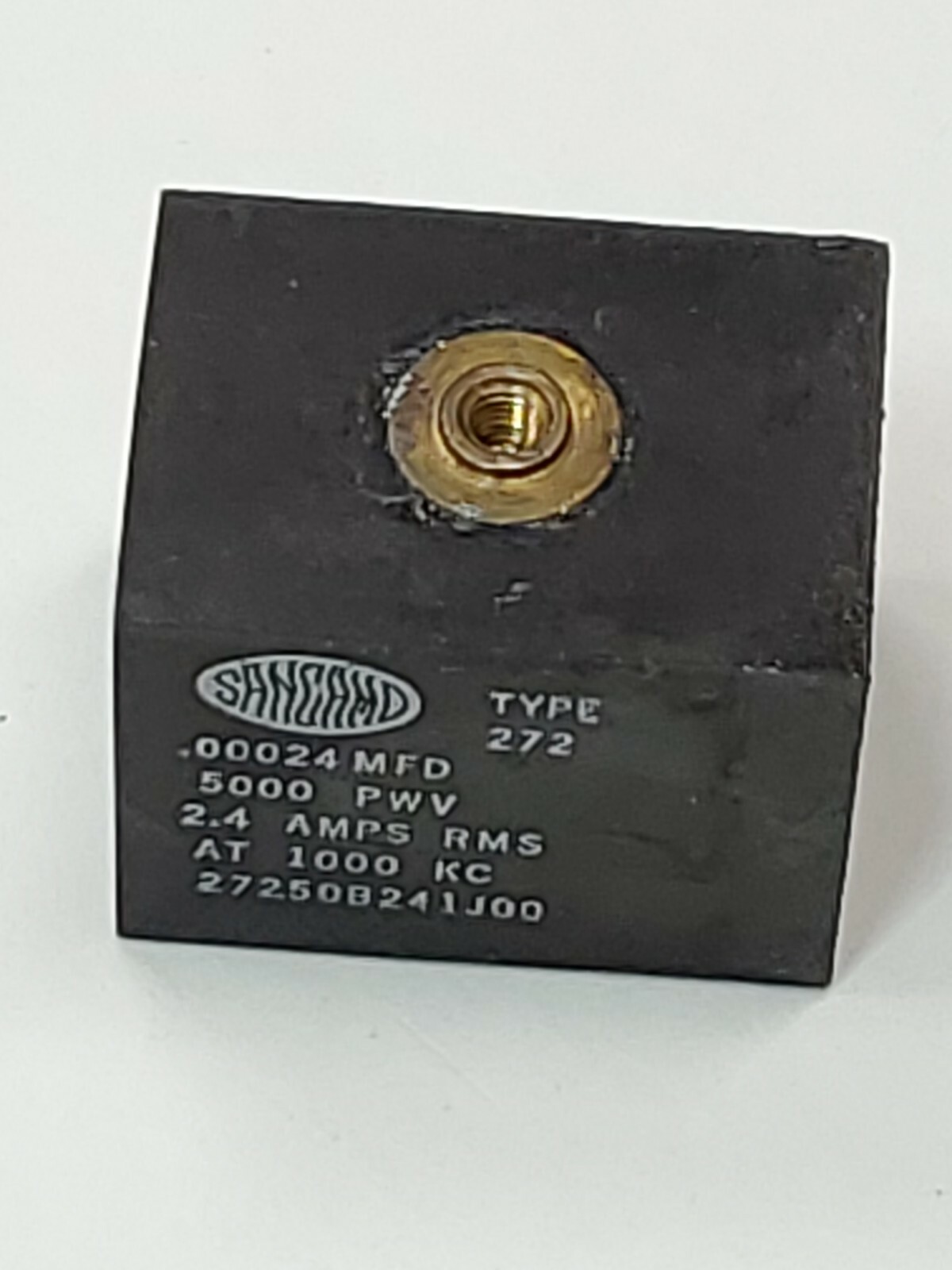 Sangamo RF Mica Transmitting Capacitor Type 272 .00024 MFD 5000 PWV 2.4 ...