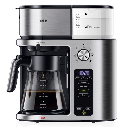 Braun MultiServe Plus 10 Cup Drip Coffee Maker Hot & Cold Brew 7 Sizes ...