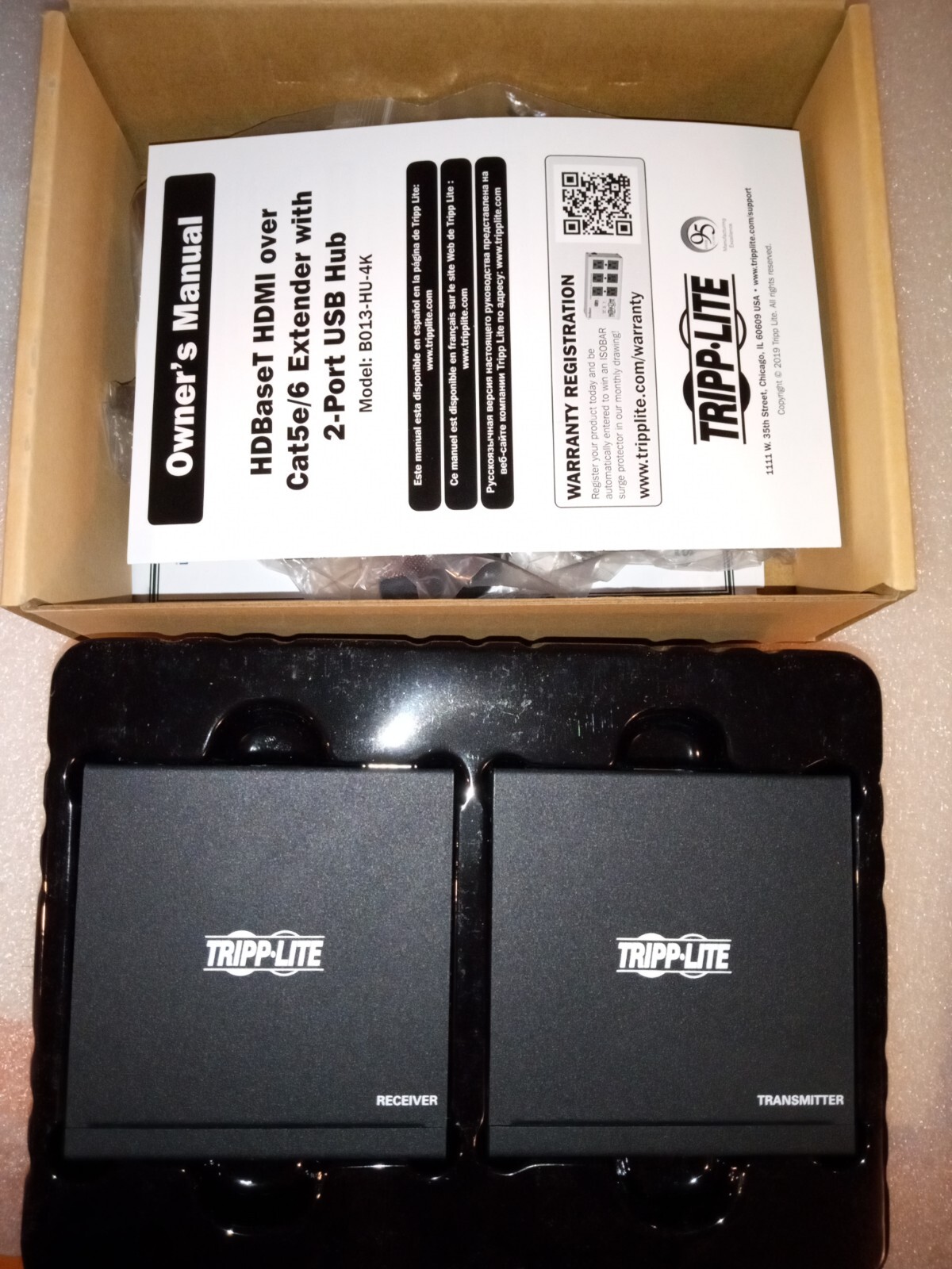 Tripp-Lite B013-HU-4K HDBaseT HDMI over Cat5e/6 Extender with 2 port ...