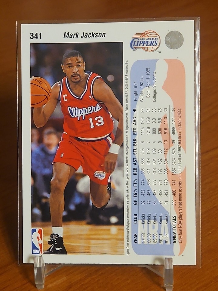 1992-93 Upper Deck #341 Mark Jackson Los Angeles Clippers | eBay