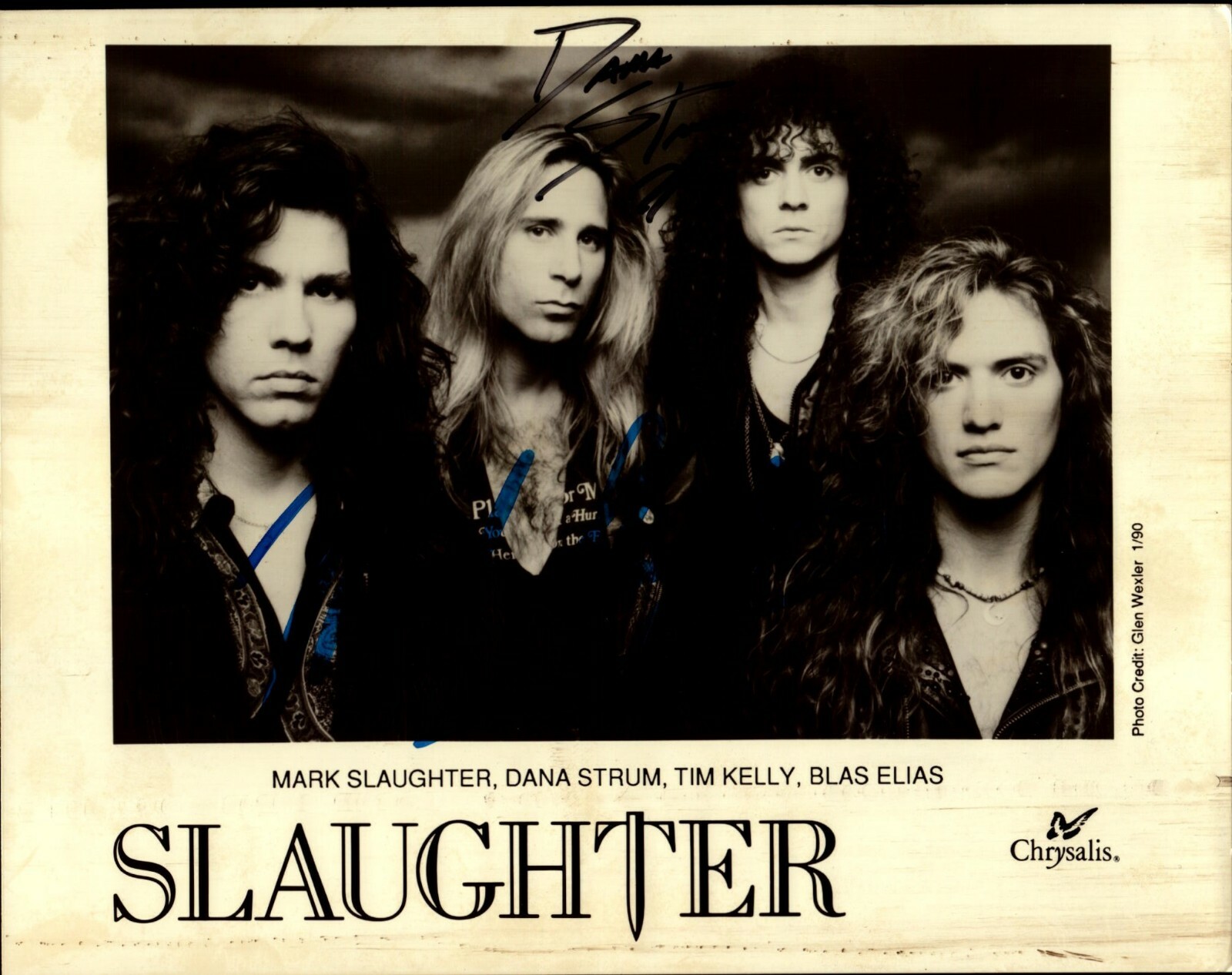 SLAUGHTER-ROCK BAND-ORIGINALS MARK SLAUGHTER-DANA STURM/AUTOGRAPHED ...