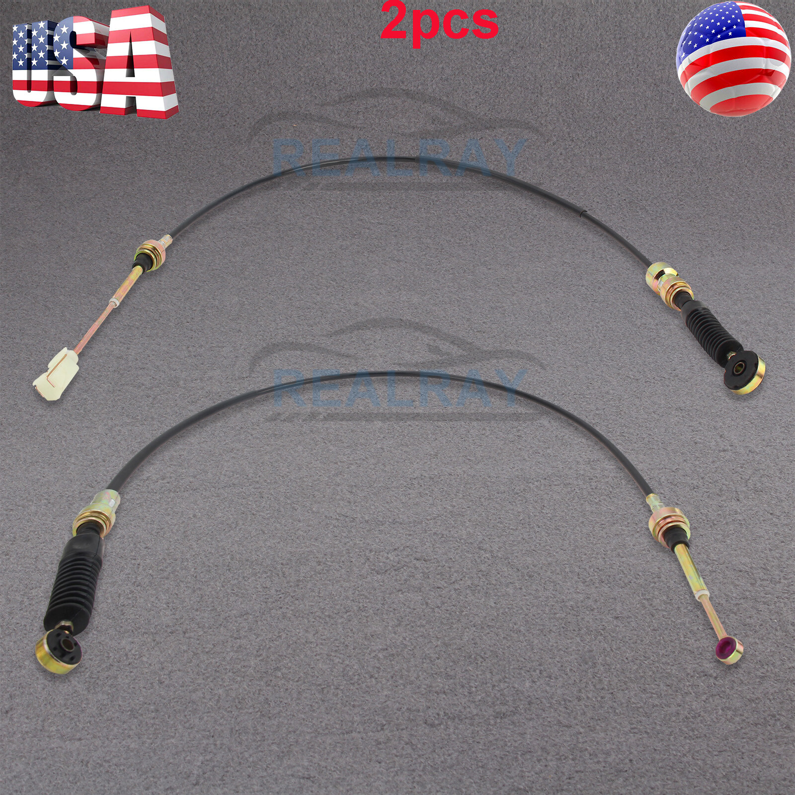 2PC Manual Trans Shift Control Cable For 96-00 Toyota RAV4 3382242030 ...
