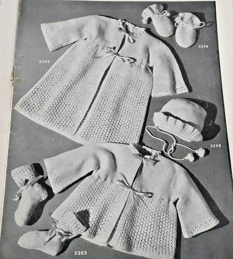 1945 Woolies For Babies Knit & Crochet Pattern Book 224 Soakers Vintage ...