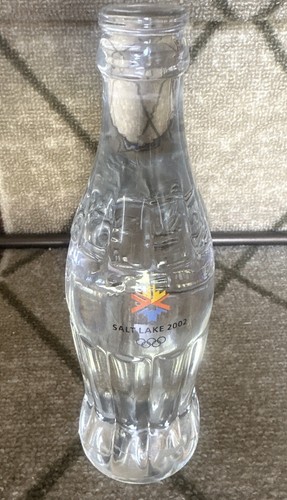 Coca Cola Rare Solid Crystal Glass Bottle Salt, Lake Olympic 858 of ...