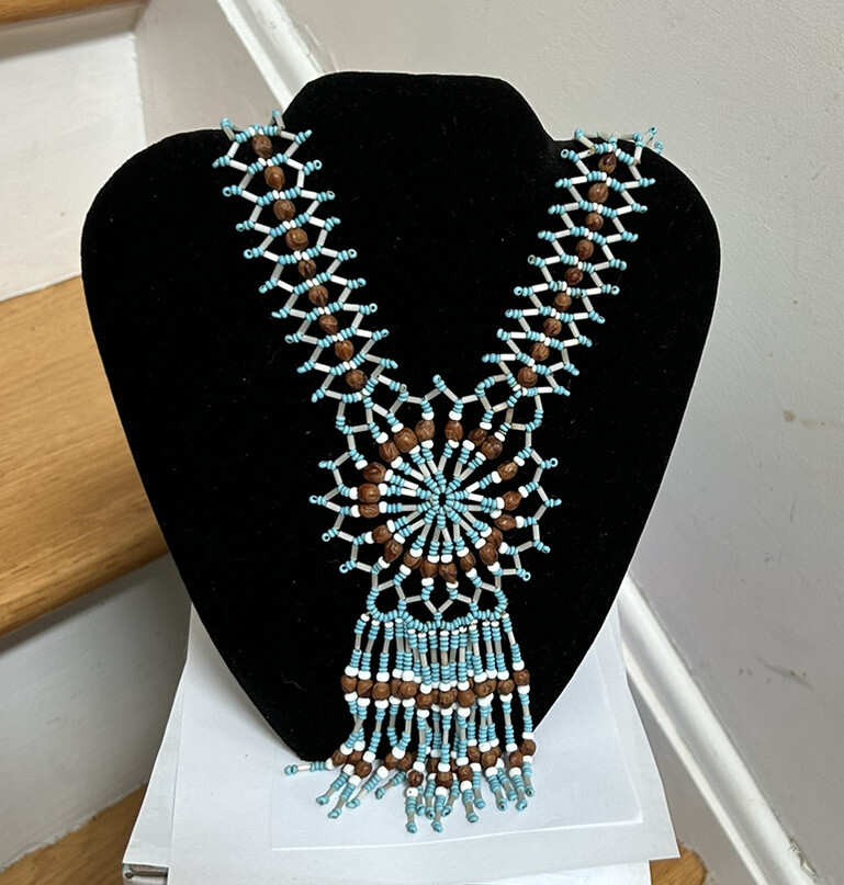 Native American Seed Bead Beaded Necklace Star Burst … - Gem