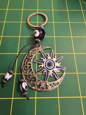 Evil Eye Sun and Moon Keychain for Protection | eBay