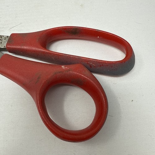 Vintage Singer Sewing Scissors Stainless Steel Korea 9in Red Handle | eBay