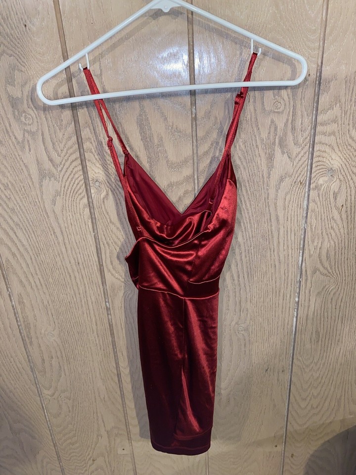 Womens Red Spaghetti Strap Mini Body Con Cocktail Dress Juniors Size 5 ...