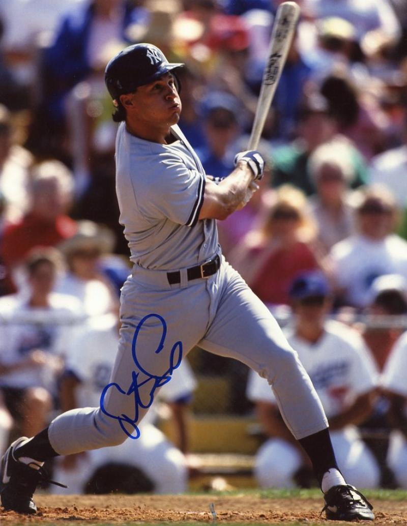 STEVE SAX NEW YORK YANKEES ACTION SIGNED 8X10 PHOTO W/COA | eBay