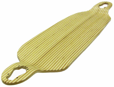 BAMBOO INLAY Drop Down / Through LONGBOARD SKATEBOARD Lowrider Deck ...