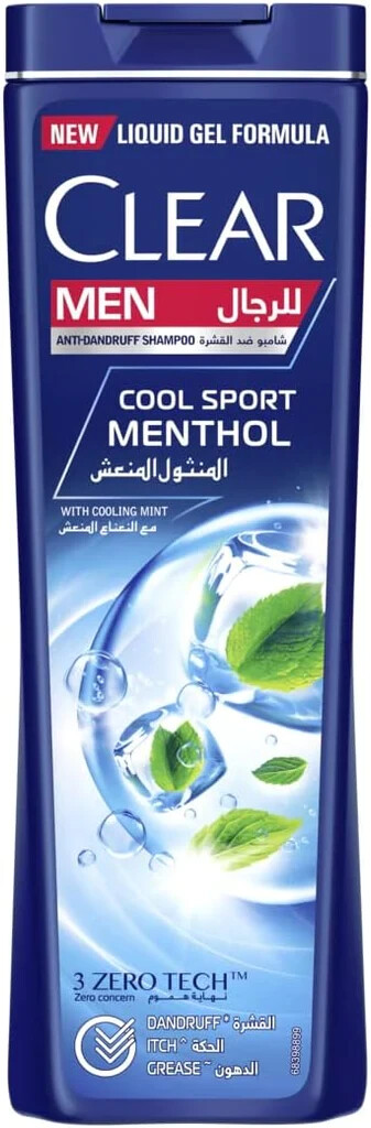 Clear Men Anti-Dandruff Shampoo Cool Sport Menthol With Cooling Mint ...
