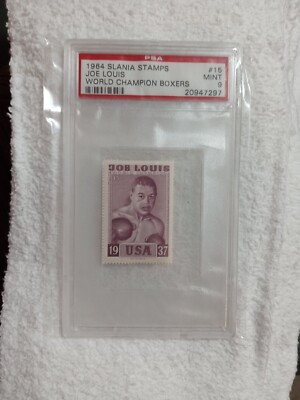 1964 Slania Stamps Joe Louis World Champ Boxers PSA Graded Mint 9 #15 ...