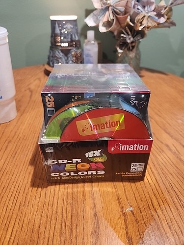 Imation Neon 25 Slim Design Jewel Cases + 25 Recordable CD-R Discs | eBay