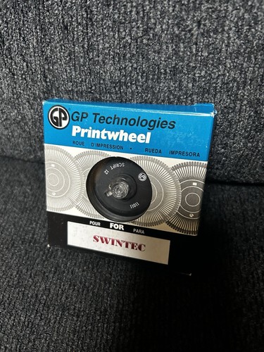 Swintec Script 12 Typewriter Print Wheel SWS PW 1608 w/Case & Retail ...