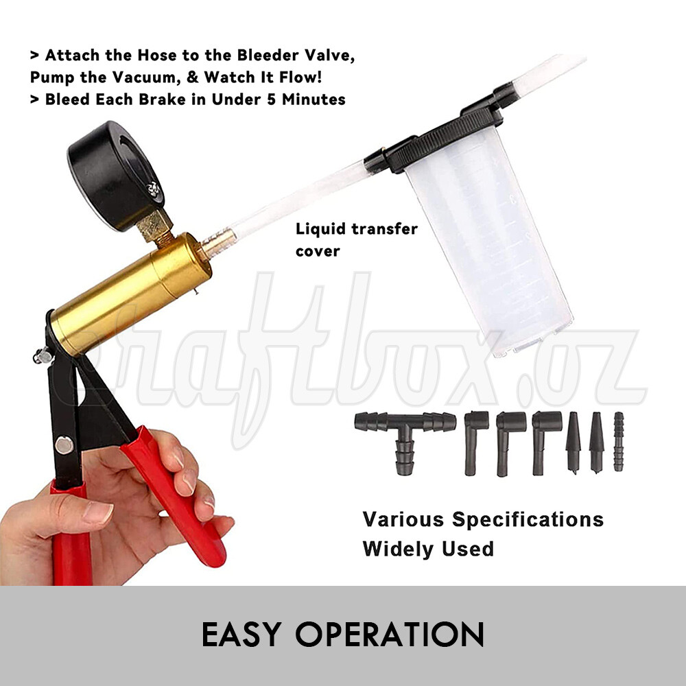 Brake Bleeder Vacuum Motorbike Pump Hand Held Bleeding Tester Kit Car ...