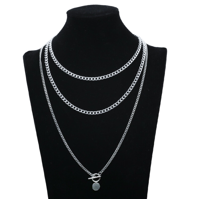 Stainless Steel Aesthetic Chain Around The Neck Choker Pendant Necklace ...