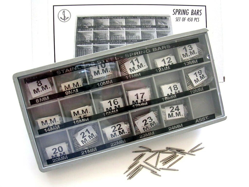 Spring Bars 450pc set Stainless Steel for watch band strap IW SUISSE 8 ...