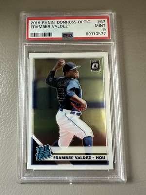 2019 Panini Donruss Optic - Rated Rookies Framber Valdez #67 (RC) PSA 9 ...