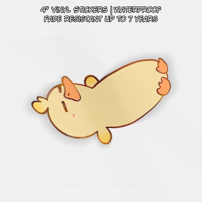 Sleeping Ducky | Cute Funny Cartoon Anime Sticker JDM Vinyl Window ...