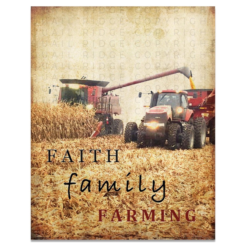 Farmall Case IH Tractor Inspirational Art Print Faith Family Farming ...