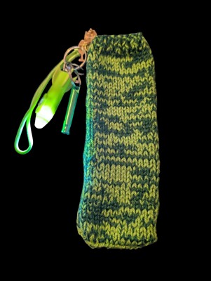 Handknitted Mobile Phone Sock With Torch And Whistle Keyrings Inc FREE ...